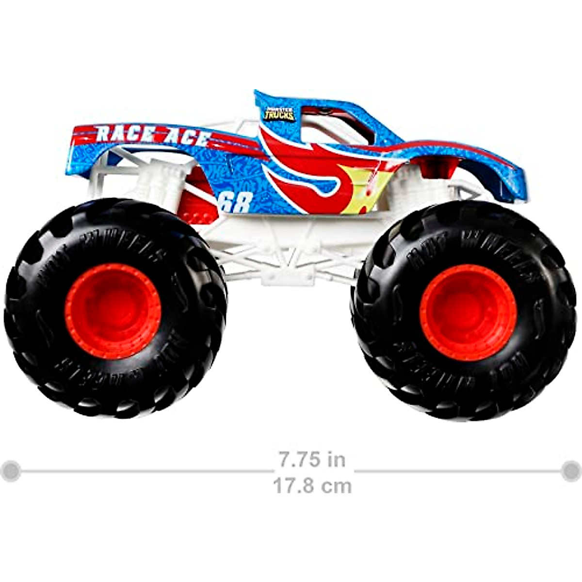 Hot Wheels Monster Trucks Oversized Race Ace 1:24 Scale Die-Cast Toy Truck