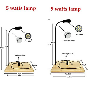 AREPK Aquarium Light Full Spectrum LED, for Under 3 Gallon Fish Tank, Light with Timer Auto On/Off, Betta Fish Tank,Indoor Plant Growth, Potted Plants, Succulent, Miniature Gardening Landscape (5)