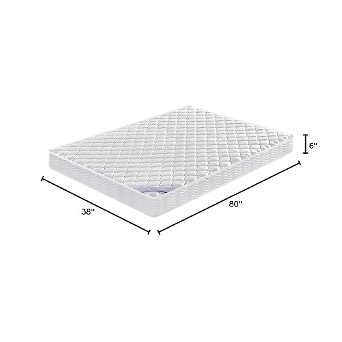 Oliver & Smith 6 Inch Hybrid Twin XL Mattress, Pocketed Coil Springs & High Density Cold Foam, Polyester Cover Comfort Tight Top, Medium Firm