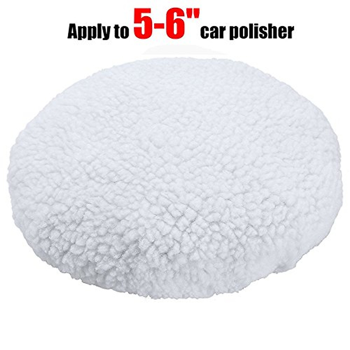 AIVS Wool Buffing Polishing Pads Bonnets Waxer Pads Sanding On Car Buffer Bonnets Polisher,5 Pieces (5"-6")