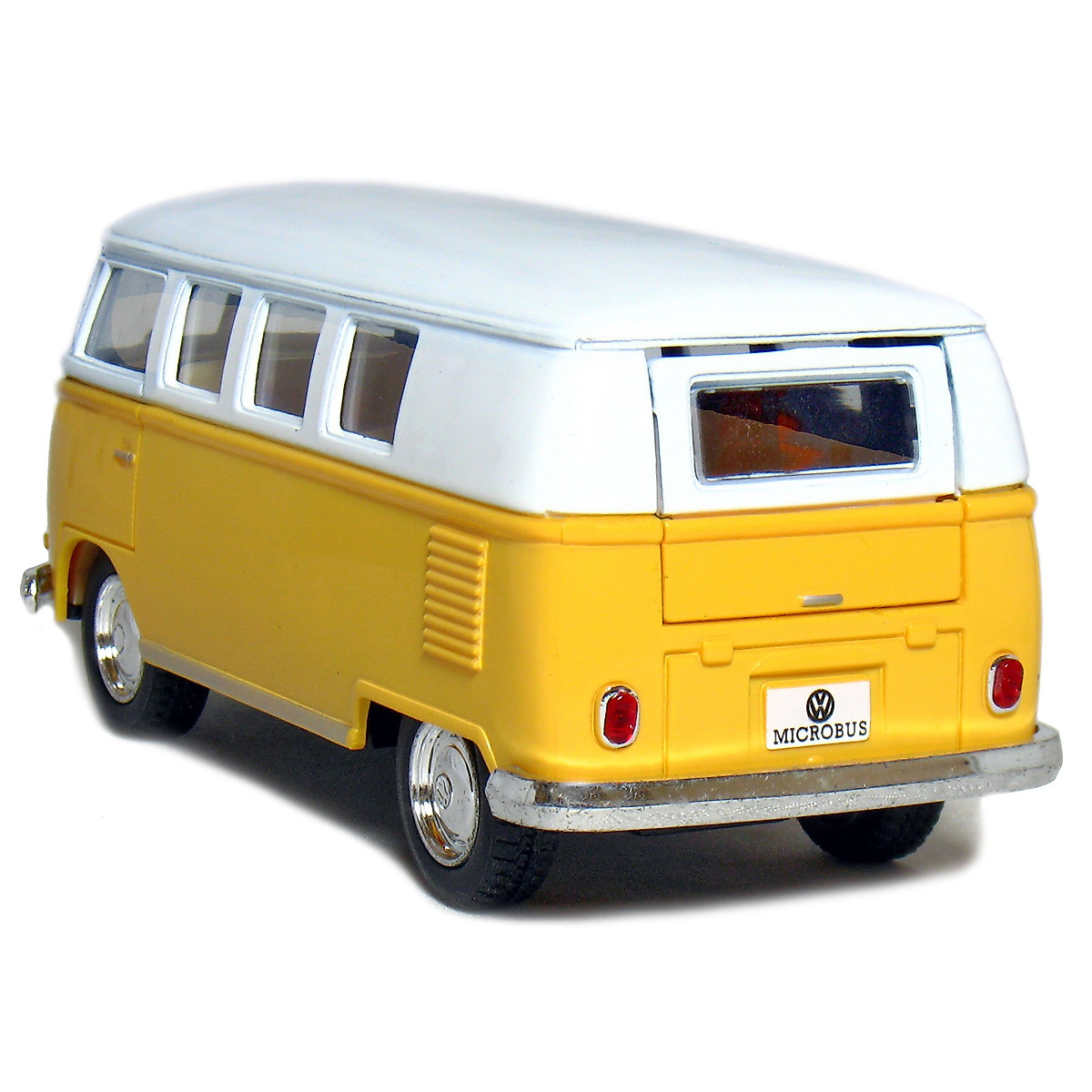 KiNSMART 5in Die-cast 1962 VW Classic Bus 1/32 Scale (Yellow), Pull Back n Go Action. For unisex