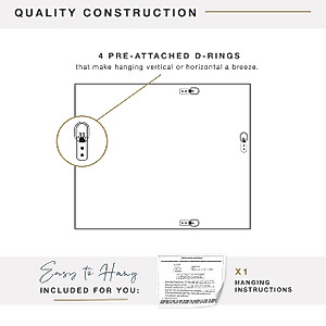 MCS 24x36 Inch Beaded Rectangular Wall Mirror, 30.25x42.25 Inch Overall Size, Silver (20454)
