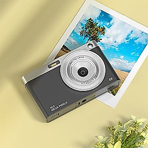 Digital Camera - Vlogging Camera Video Camera 16X Digital Zoom 50MP Rechargeable Point and Shoot Camera