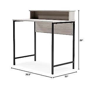 Signature Design by Ashley Bayflynn 36" Modern Home Office Desk With Hutch, White & Black