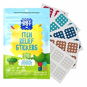 NATPAT BUZZPATCH Magic Patch Itch Relief Patches - 30 Patches - Natural Patch - The Original Natural Itch Patch for Itch Relief - Insect Bite Patch for Mosquitos, Ticks, Midges, Sandflies