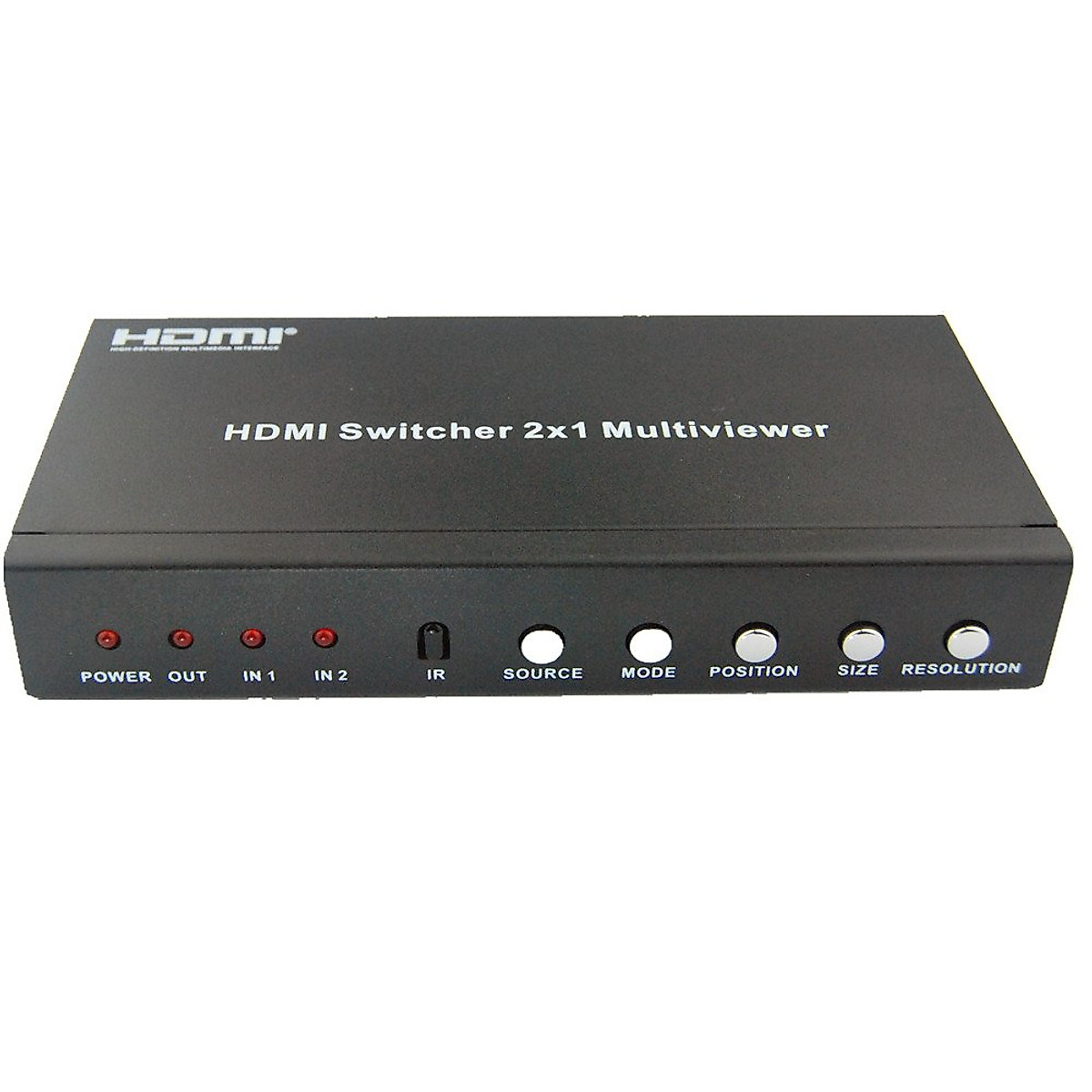 HUIERAV HDMI 2x1 Multi-Viewer Seamless Switch with PIP Function| Support Scaler UP&Down HDMI 1.3a Full HD 1080P | 4 Picture Mode | RS232 and Remote Control