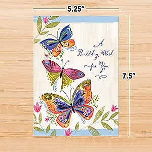 Designer Pop! Pop Up Birthday Card with 3D Butterfly Design - High-Quality Birthday Wish Greeting Card, Ideal for Friends, Family or Special Someone