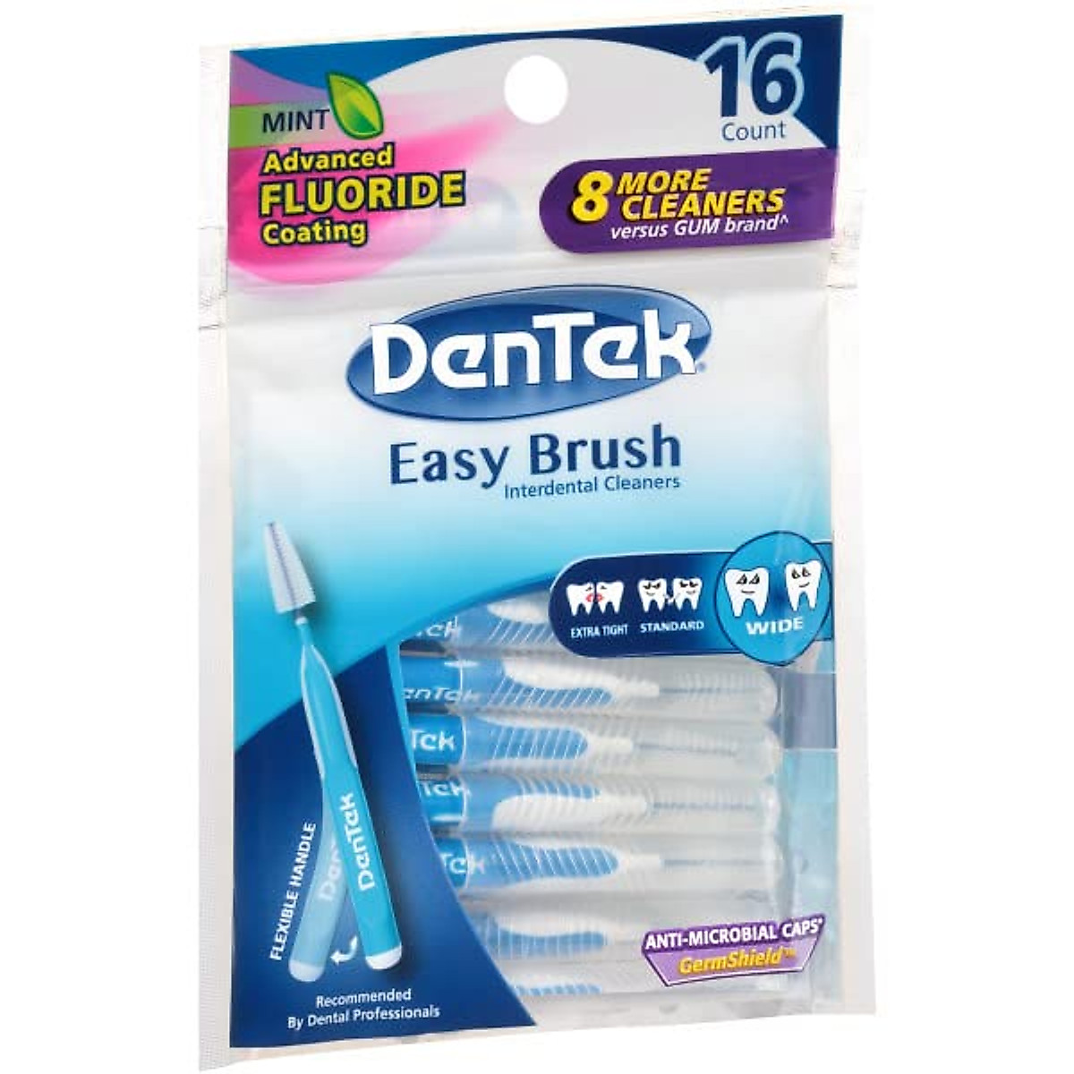 DenTek 47701002582 Wide Brush 16 Count, Pack of 3