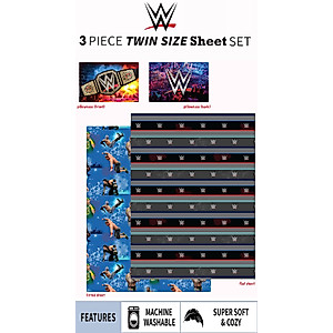 WWE Franco Kids Bedding On The Canvas 3-Piece Twin Size Sheet Set