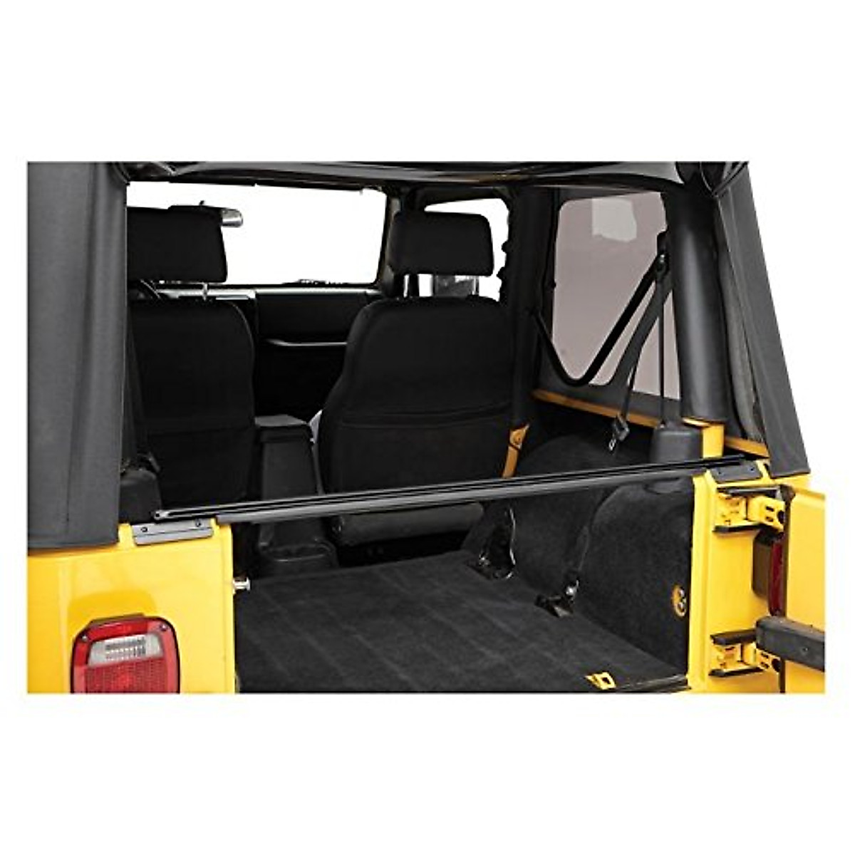 Bestop 5260201 Tailgate Bar for 1997-2006 Wrangler - Trektop Classic Soft Top Only, Black