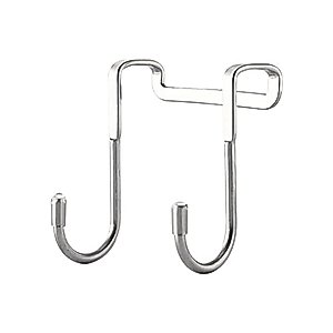 SMLJLQ S-Shaped 304 Stainless Steel Cabinet Door Multi-Purpose Hook Towel Hanger Hat Holders Clothing Storage Racks (Color : Silver, Size : 7.3CM)
