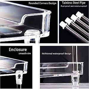 Bathroom Organizer Countertop, 3 Tier Acrylic Vanity Tray, Counter Makeup Organizer for Skincare Cosmetics, Multi-Functional Organizer for Bathroom Kitchen (3 Tier)