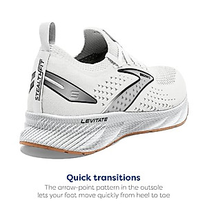 Brooks Women’s Levitate Stealthfit 6 Neutral Running Shoe - White/Bran - 7 Medium
