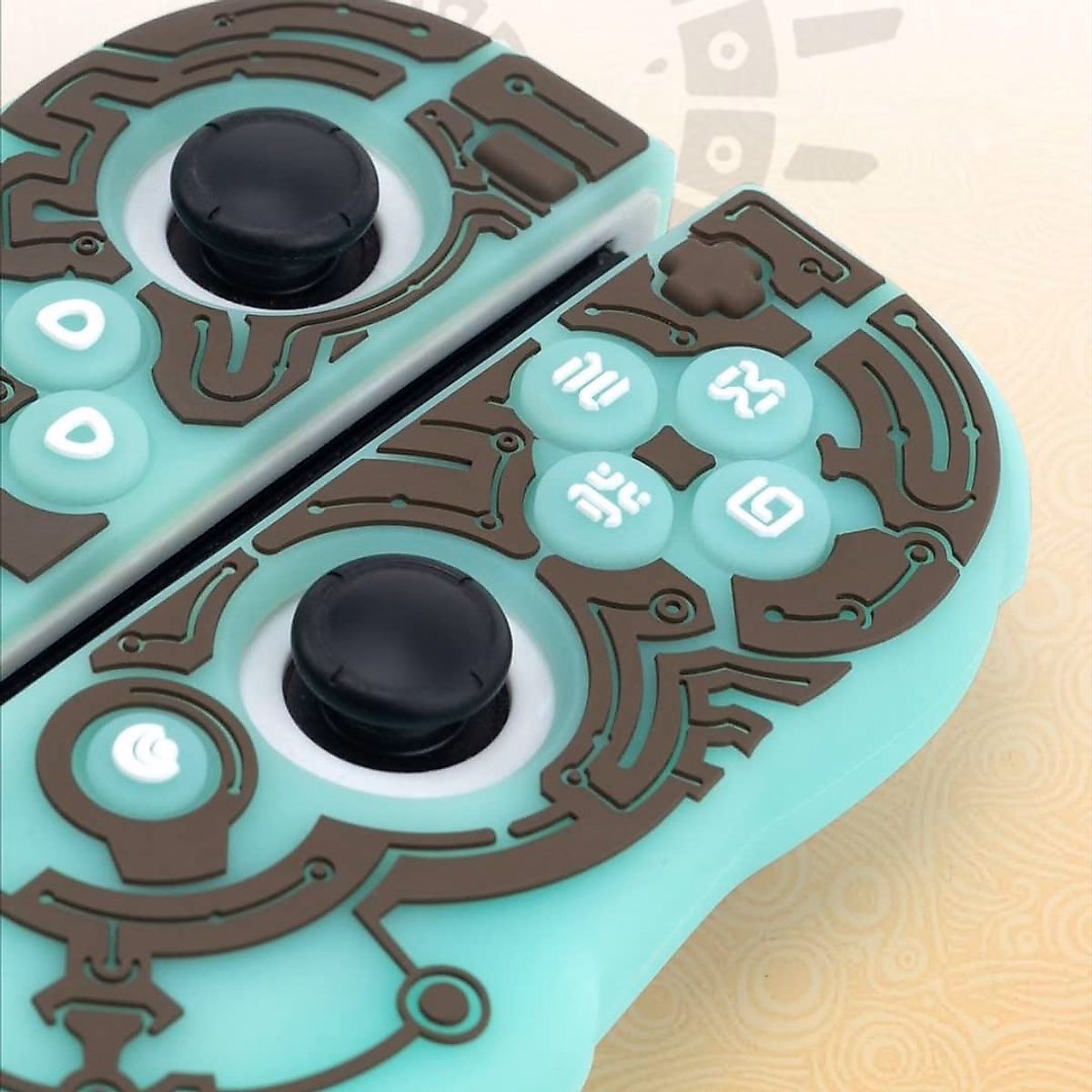 Soft Shockproof for Tears of The Kingdom Dockable Cover Case Compatible with Nintendo Switch OLED, Durable Scratch Resistant Shell for Joycon, Silicone Protective Skin Set