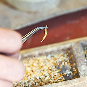 2Pcs Stainless Reptile Feeding Tongs and Feeding Clamp for Fish Aquariums, Reptiles Snakes Lizard Gecko Spider and Bird (Black)