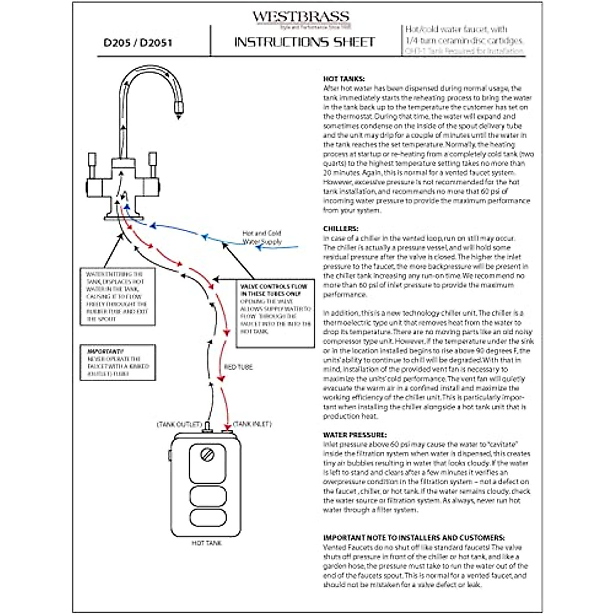 Westbrass DT1F2051-26 Contemporary 10 in. Hot and Cold Faucet with HotMaster DigiHot Digital Tank System Water Dispenser, Polished Chrome