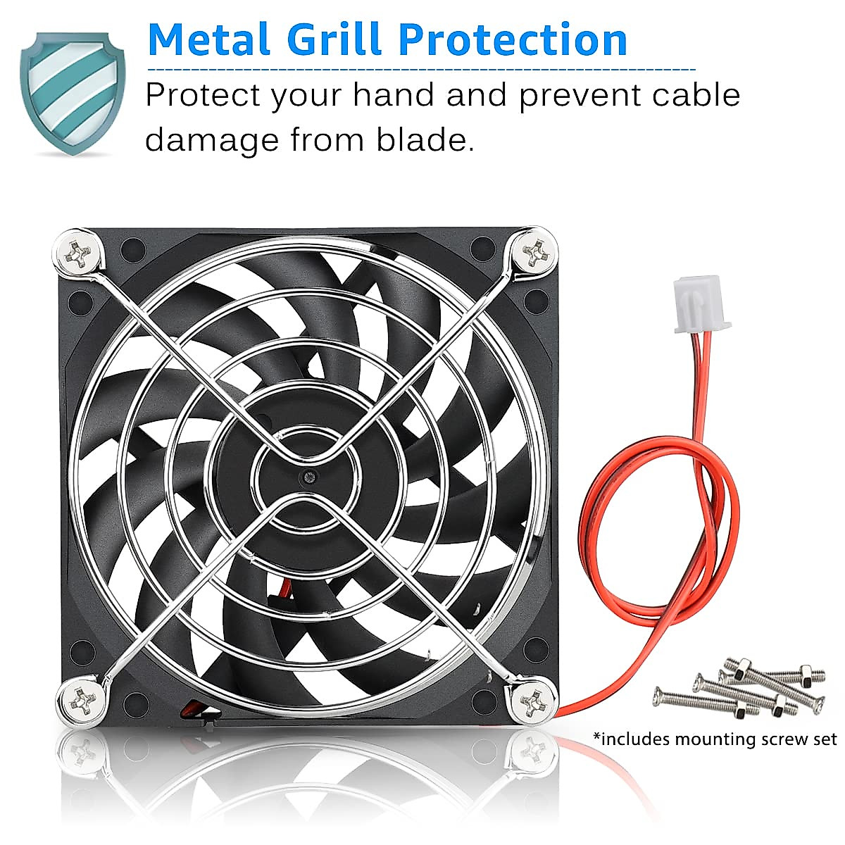 Gdstime 80mm x 80mm x 10mm DC 5V Brushless Cooling Fan 2PIN