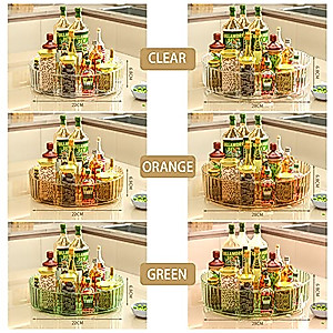 Lazy Susan Turntable for Cabinet - Lazy Susan Organizer for Cupboard, Countertop, Bathroom, 8.5-Inch and 11-Inch, 2-Pack, Clear