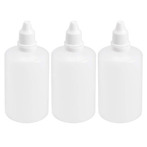 uxcell Plastic Dropper Bottle, 100ml/3.4oz Small Mouth Drop Bottles Empty Squeezable Liquid Dropper Bottle 3pcs