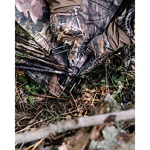 RHINO OUTDOORS Auger Stakes, Heavy Duty Tent Stakes for Blinds and Tarps, 4-Pack,Silver