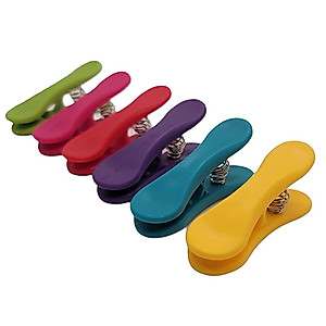 6-Piece Colorful Multi-Purpose Bag Clip Set - Great for Chips, Snack, Craft Bags and More