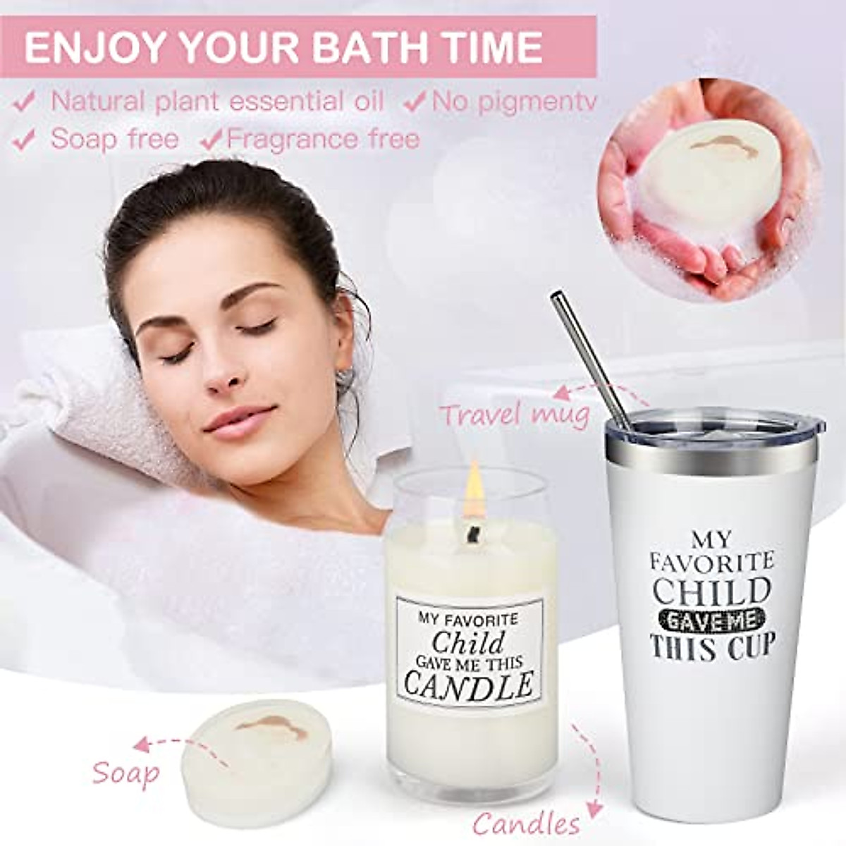 Mothers Day Gifts for Mom, Birthday Gifts Set for Mom, Personalized Spa Body Relaxing Lavender Gifts Basket, Mothers Day Gifts From Daughter, Son, Bonus Mom- Care Gifts Ideas for Mom