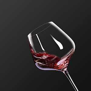 ACHEER 24 Oz Crystal Burgundy Red Wine Glasses Set of 2, Hand Blown Italian Style, Long Stem, Large, Clear, Crystal Wine Glass - Gift Box -Perfect present for any Occasion,Gift for Men,Women