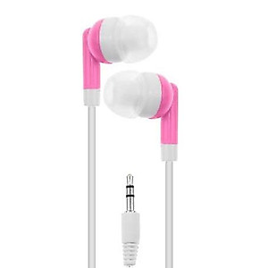 LowCostEarbuds.com Bulk Pack of 50 Mixed Candy Color Individually Packaged 3.5mm in-Ear Earbuds/Headphones - Great for Schools/Kids/Libraries