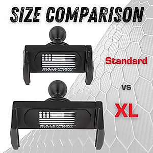 Bulletpoint XL Dash Mount Cell Phone Holder for Oversized Phones & Cases Compatible with iPhone and Android Smartphones - 20mm (0.787 inches) Attachment Ball Expands up to 4 Inches Wide