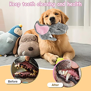 Letsmeet Plush Large Dog Toys with Squeaker and Crinkle Paper, Interactive Puppy Chew and Teeth Cleaning Toy, Pet Toys for Small, Medium and Large Dogs