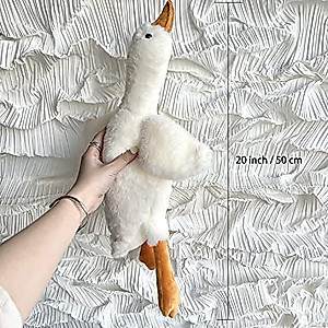 Tanha Goose Stuffed Animal, Soft Small Goose Plush, Cute Stuffed Goose, Duck Stuffed Animal - 20 inch, White
