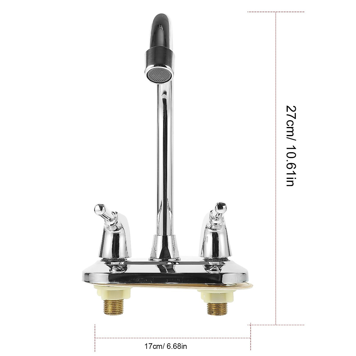 Veemoon Kitchen Faucet, Double Switch Faucet, Stainless Steel Kitchen Tap Water Faucet Hot and Cold Faucet Household Faucet Sink to Rotate Copper Core