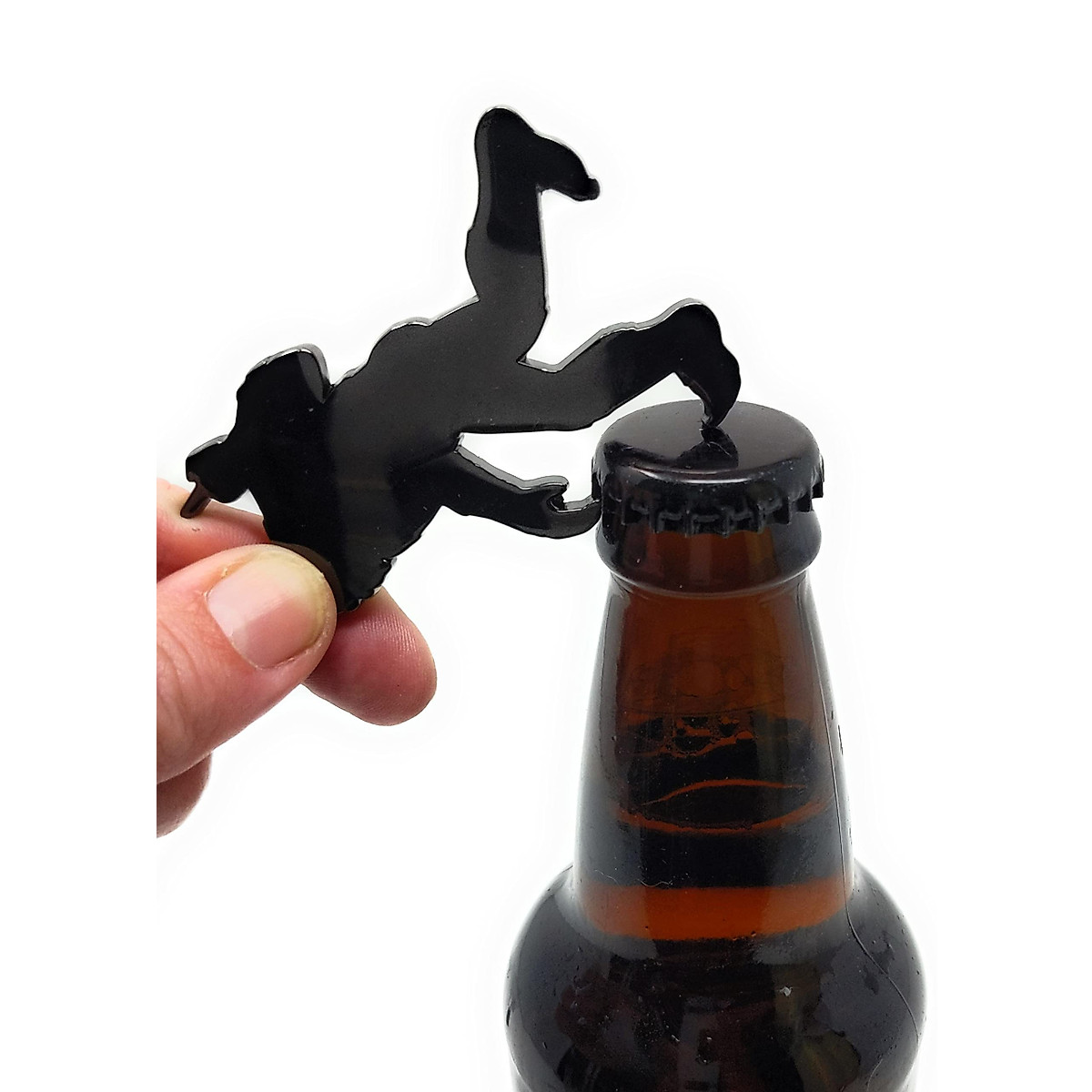 Vinylcation Bigfoot Keychain and Bottle Opener – Bigfoot with Middle Finger Key Ring for Zippers, Handbag, Purse, Keys, Clutch, or Backpack – Funny Novelty Key Chain - Bigfoot Gift