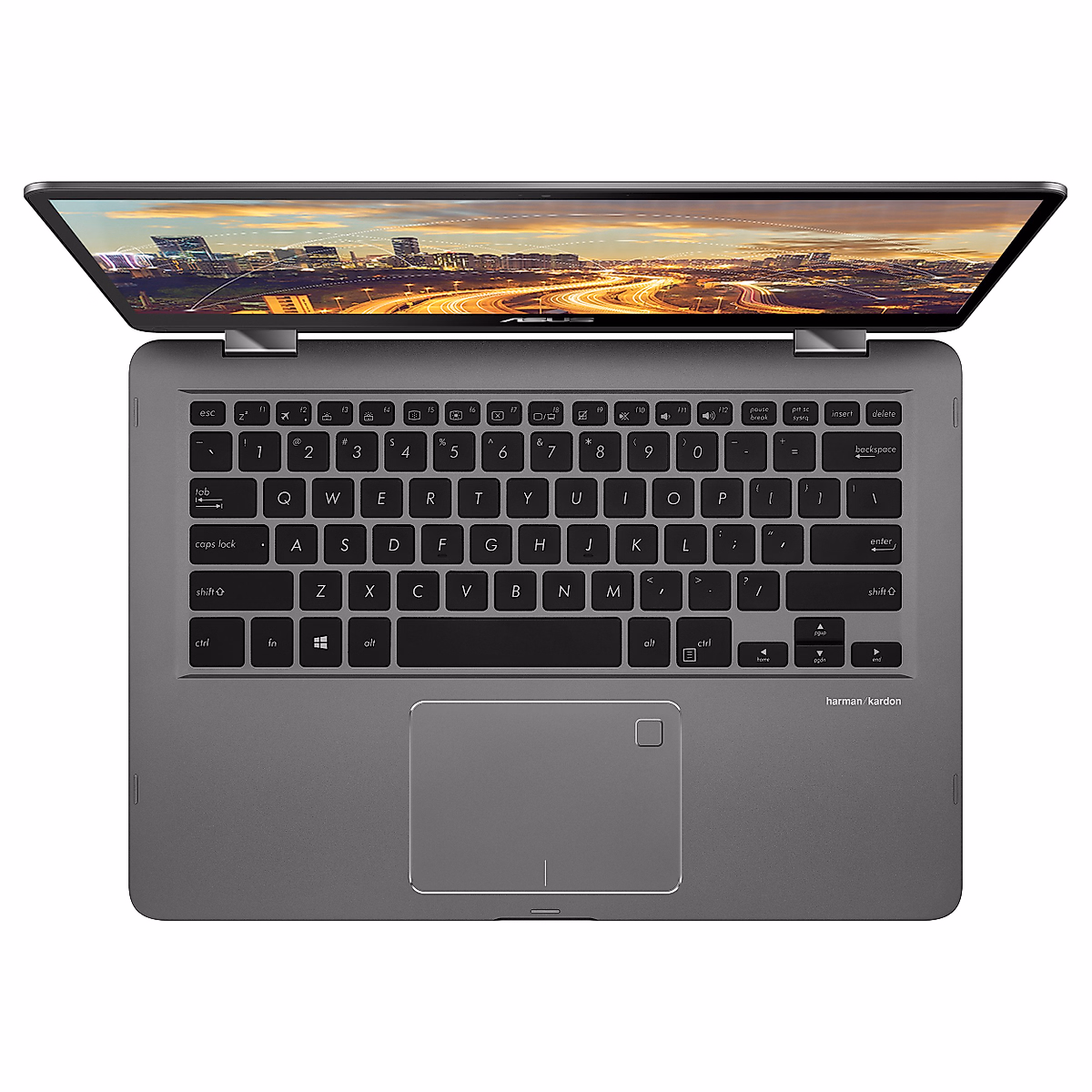 ASUS ZenBook Flip 14 UX461UN-DS74T Notebook (Windows 10 Home, Intel Core i7-8550U, 14" LED-Lit Screen, Storage: 512 GB, RAM: 16 GB) Slate Grey