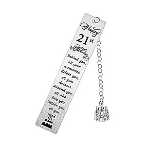 Bookmarks Birthday Gifts Inspirational Bookmarks 21st Birthday Gifts for Women Men Motivational Bookmark Book Page Markers Birthday Presents Behind You All Your Memories (21st)