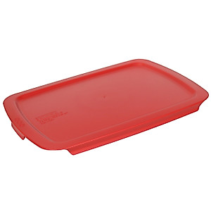 Pyrex C-233-PC 3qt Red Easy Grab Replacement Food Storage Lid (Will NOT Fit Basics 233 Glass Dish) - Made in the USA