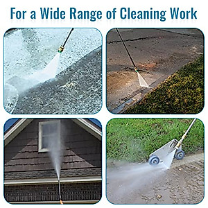 7 Pcs 7 Color Pressure Washer Spray Nozzle Tips 1/4 Inch Quick Connector Multiple Spray Degrees for Long Range Nozzle, Power Washer, Rated Up to 4000 PSI