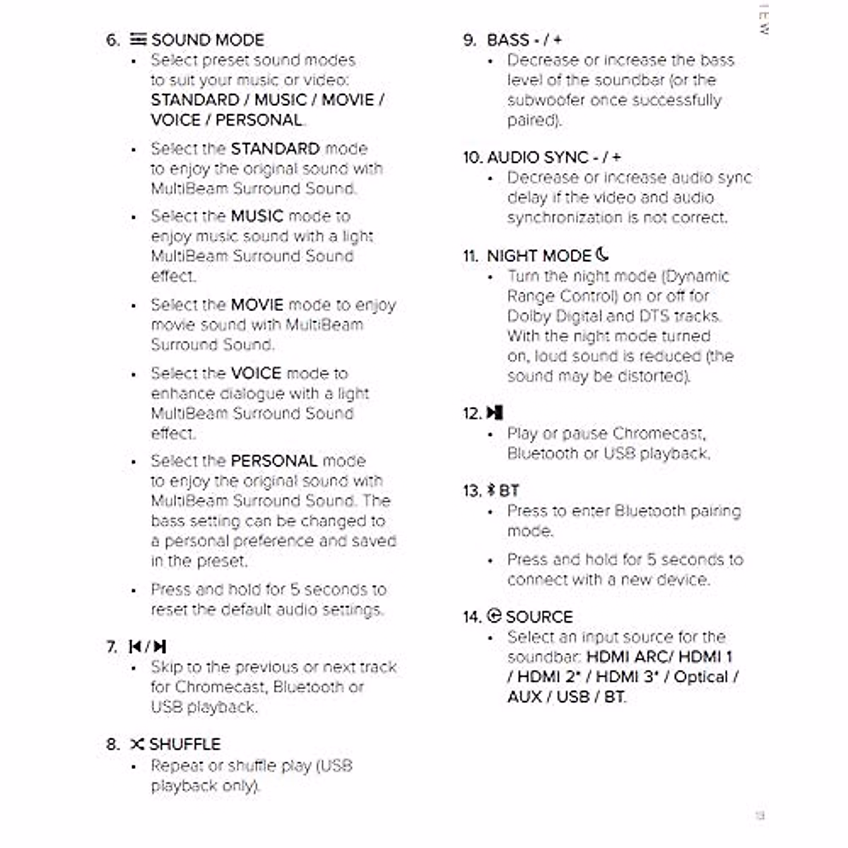 HCDZ Replacement Remote Control for Harman Kardon Enchant 1300 800 All in One 13-Channel Soundbar