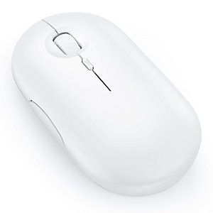 Rechargeable Bluetooth Mouse , seenda Wireless Dual Mode Mouse , 3 Adjustable DPI, USB-Type-C Cordless Mouse for iPad OS 13, MacBook, PC, Chromebook, PS4 Pro, PS5 (White)