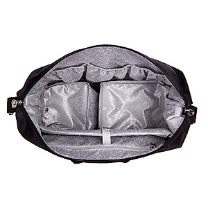 Sarah Wells Lizzy Breast Pump Bag - Compatible with Spectra, Medela, and More - Insulated Cooler Pocket (Black)