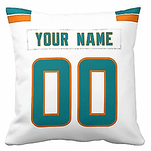 ANTKING Miami Throw Pillow Custom Any Name and Number for Men Youth Boy Gift 16" x 16", 18" x 18"