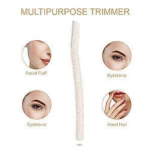 Chaosss &., Facial Fuzz-Free Razor, Eyebrow Trimmer Chaosss Co. Professional Exfoliating Dermaplaning Tool, Peach Fuzz Shaver and Multipurpose Razor Home Skin Care for Women and Men (Pack of 4)