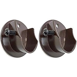 Urbanest Set of 2 Inside Mount Brackets for 1 1/8-inch to 1 1/4-inch Curtain Rods, Bronze