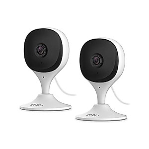 Imou Home Security Camera 2 Pack 1080P Baby Monitor with Night Vision, 2-Way Audio, Human Detection, Sound Detection, Plug in WiFi Indoor Camera Dog Cam with App, 2.4G Wi-Fi Only, Works with Alexa