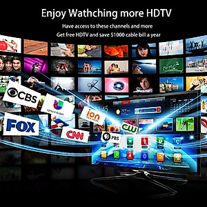 2025 TV Antenna - Amplified HD Digital TV Antenna Indoor Booster 580+ Miles Long Range - HDTV Antenna for Smart TV Free Local Channels 4K HD 1080P All TV's VHF UHF - 36ft Coax Cable