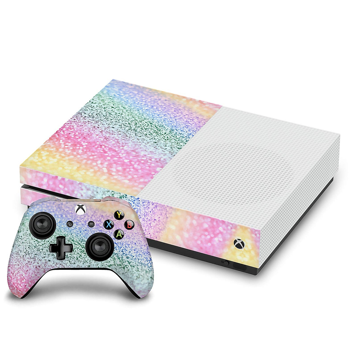 Head Case Designs Officially Licensed Monika Strigel Unicorn Rainbow Art Mix Vinyl Sticker Gaming Skin Case Cover Compatible With Xbox One S Console and Controller Bundle