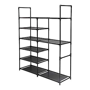 6-Tier Shoe Rack Storage Organizer, Shoe Rack Storage Closet Portable Boot Organizer Shoe Racks Space Saving, Shelves Holds