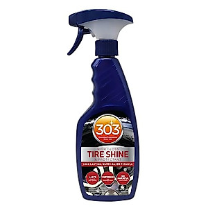 303 High Gloss Tire Shine & Protectant - Long-Lasting, Water-Based Formula - Superior UV Protection - No Harmful Silicones - Prevents Cracking - 16 fl. oz. (30395CSR) Packaging May Vary