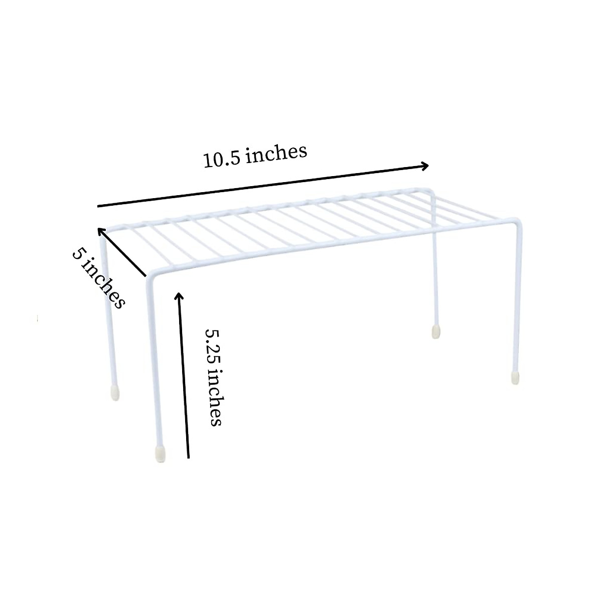 Evelots 2 Pack Kitchen/Bathroom/Pantry/Freezer/Office Extra Shelf-Cabinet Organizer-Double Space-Sturdy Metal-Scratch Resistant PE Plastic Coating-Plastic Feet-White