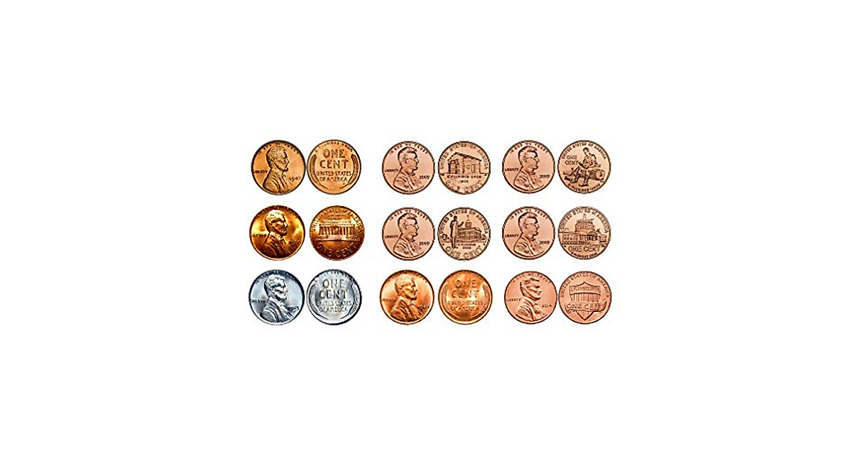 Lincoln Penny Bankers Bag Beginner Coin Set - Educational Coins for Kids